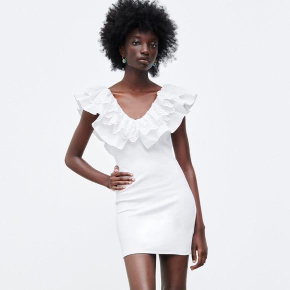 Zara | Dresses | Zara Ruffled Mini Dress | Poshmark